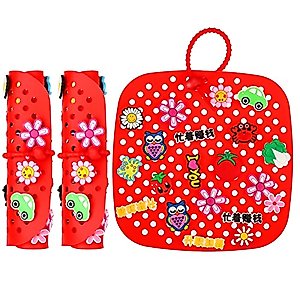 Saintrygo 2 Pieces Shoe Decoration Charm Organizer Shoe Charm Portable Roll Storage Bag Wall Mounted Hanging Silicone Display Stand Not Contain Shoe Charm for Shoe Charm (Red)