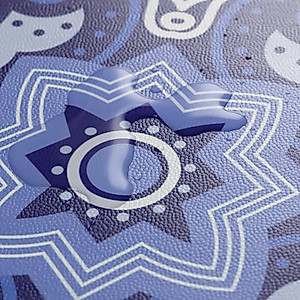 Peel and Stick Floor Tile, Blue Flower Vinyl Flooring, Durable and Waterproof for Update Bathroom Kitchen Basement, 12x12In, 10pc