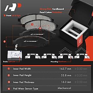 A-Premium 11.65 inch (296mm) Front Vented Disc Brake Rotors + Ceramic Pads Kit Compatible with Select Nissan and Suzuki Models - Frontier 2005-2019, Pathfinder 2005-2012, Xterra 05-15, Equator 09-12