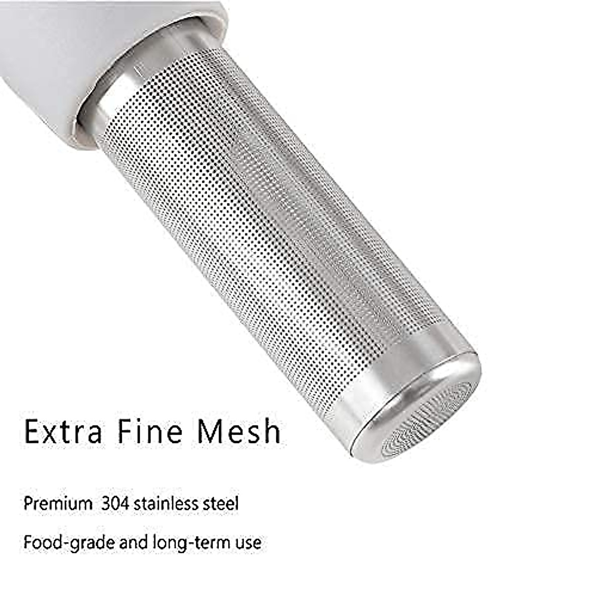 Leden Tea Infuser for Loose Leaf Tea Cute Tea Strainer Ball Stainless Steel Extra Fine Mesh Tea Steeper Filter for Cup Mug Silicone Handle Grey