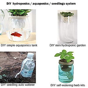 ORIMERC 50 Pcs 4 x 4 inch Plant Pot Drainage Hole Mesh Pad Screen with 30 feet Self Watering Hydroponic Wick Cord DIY Vacation Automatic Waterer Sitter Potted Bonsai Succulent Flower Bottom Grid Mat