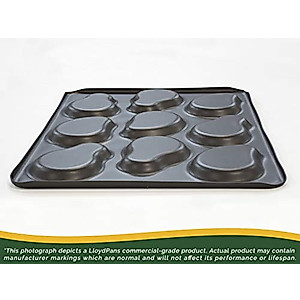 LloydPans Egg Pan, 12.88 x 17.88 Inch 9-Cavity Irregular Egg Pan, Pre-Seasoned PSTK