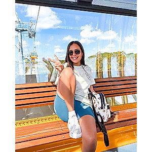 Aurgelmir Womens Biker Shorts High Waisted Booty Gym Yoga Scrunch Butt Lifting Stretchy Basic Workout Shorts Sky Blue