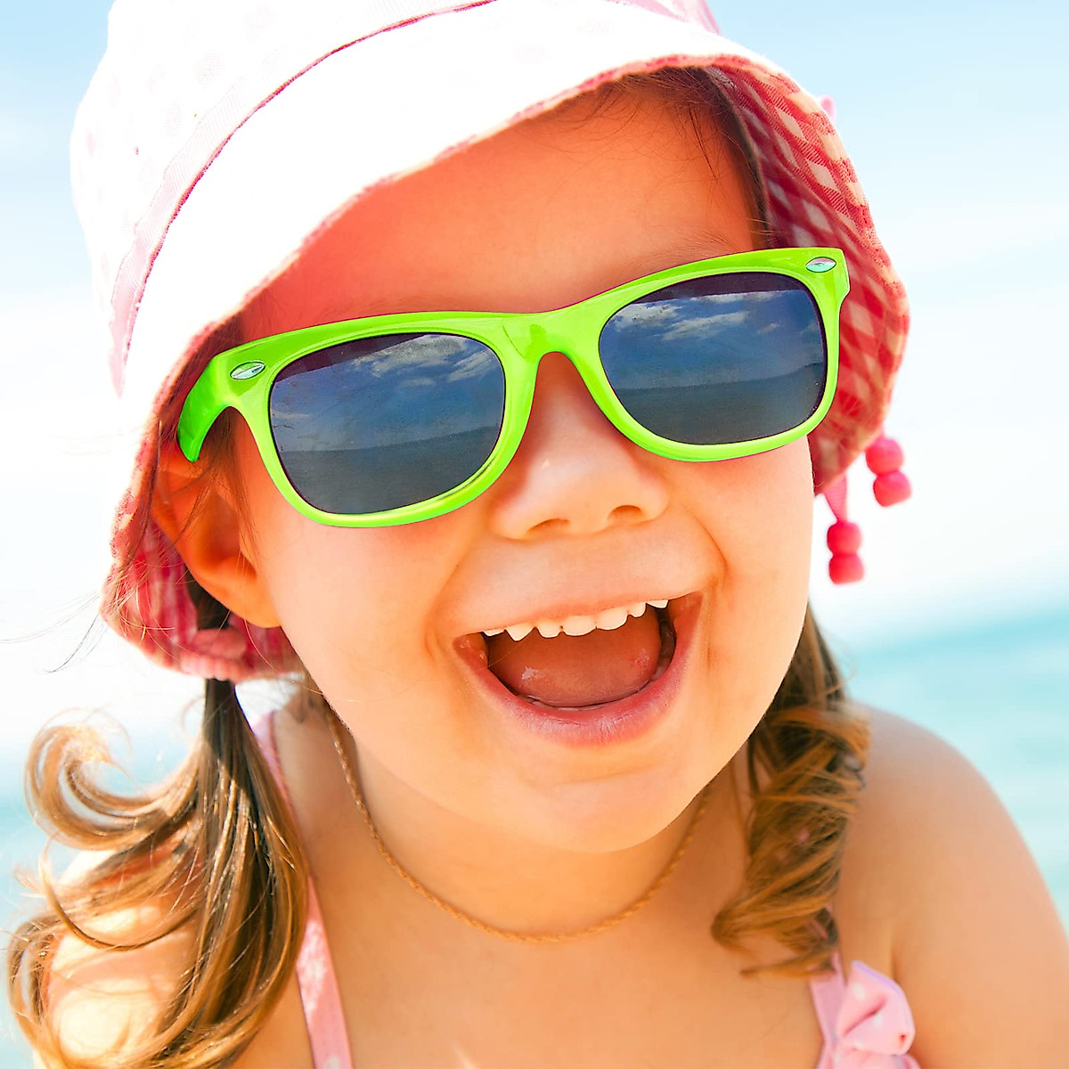 TUPARKA 12 Pack Sunglasses Bulk Summer Sunglasses Party Favors Goody Bag Fillers for Birthday Party Beach Pool Party, Green