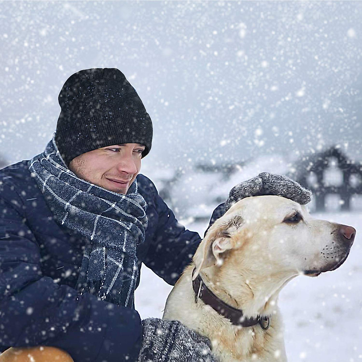 4 Pack Beanies Four Seasons Hats Knitted Cap for Men & Women & Teen (Black/Light Gray/Dark Gray/Dark Blue)