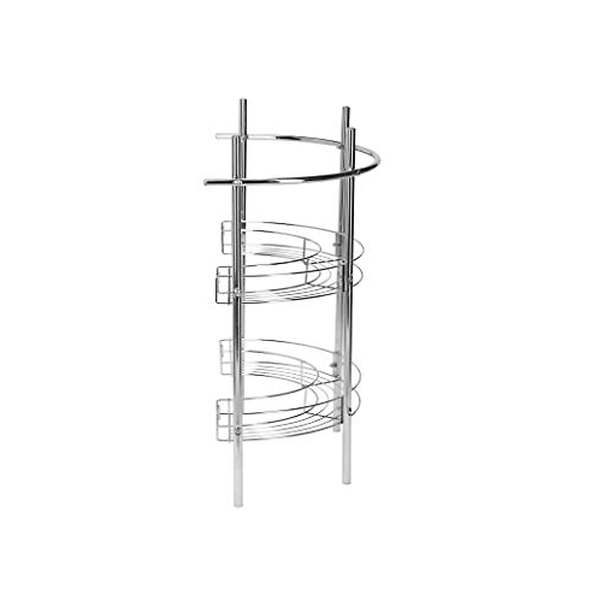 Croydex Mild Steel Pedestal Storage Unit with Shelves and Towel Rail