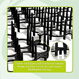 Homarden Anti-Digging Cat & Dog Prickle Strips, Cat Repellent Outdoor - Plant Protectors from Animals - 19.25x5.in - Set of 6