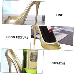 COLLBATH 2 Pcs Wine Rack Heel Holder Decorative Bottle Single Wine Heel Holder Wine Bottle Storage Shelf Table Top Fridge Resin Craft Wine Bottle Rack Shoe Individual High Heel
