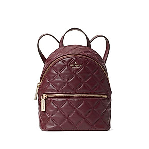 Kate Spade New York Natalia Quilted Mini Convertible Backpack Bag in Cherry Wood