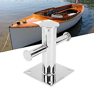 Marine Bollard, Mooring Cleat Bollard135mm Single Cross Bollard Heavy Duty Marine Grade 316 Stainless Steel for Yacht Fishing Boat