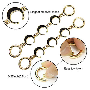 FKKWUOT Gold Purse Chain Strap,Purse Strap Extender for Coach Bag,Chain Replacement Accessories for Crossbody and Various Styles Bags (Black)