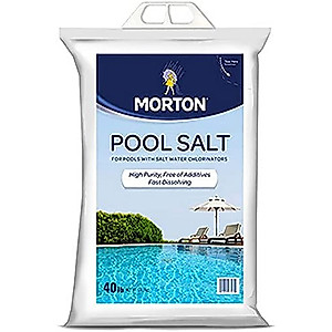 EasyGoProducts Spas 40 Pounds Morton Pool Salt High Purity & Fast Dissolving Chlorine Generator, White