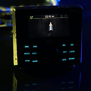 NVX VMPS35 Gauge Style Marine Stereo with Bluetooth and a 3" Ultra Bright Full-Color TFT Display - Perfect for Boats, UTVs, & ATVs