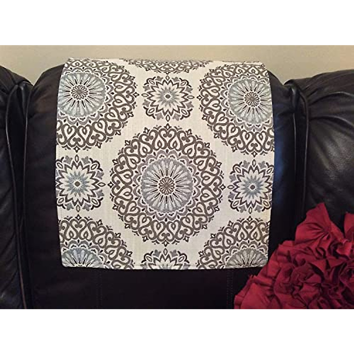 Headrest cover for furniture slipcovers headrest cover for recliner furniture protectors Home sofas loveseats theater chairs office chairs recliners RV's Housewarming gifts By: Bittlemen. Co. (Blue)