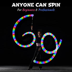 LED Poi Balls Set for Children and Adults - Luminous Premium Toy for Beginners & Professionals | LED Pois Kids Juggling | Juggling Set & Light Painting Accessories | Fire Poi Balls & Luminous Balls