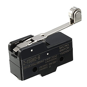 uxcell 2PCS Z-15GW2-B 1NO + 1NC Long Hinge Roller Lever Micro Action Switches