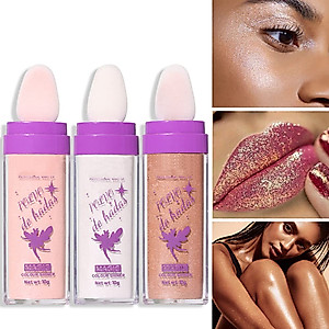 Highlighter Powder Stick Shimmer Highlighter Powder, Body Glitter Highlighter Makeup,Glitter Contour Blush Powder Makeup for Face Body Lips Eyes
