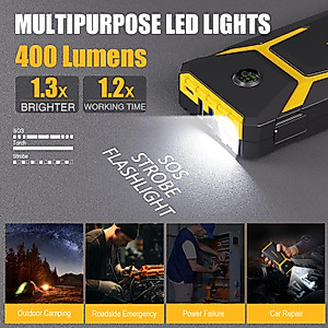 VTOMAN V6 Pro 2000A Jump Starter, Car Battery Jumper Starter Portable for 7L Gas/5L Diesel Engines, Jump Box,12V Auto Jump Start Battery Pack, Lithium Booster Pack, Portable Charger and Jumper Cables