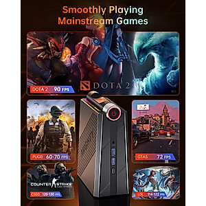 KAMRUI Mini PC,Intel Core i7-12650H Mini Desktop Computer,Mini Computer Tower PC,Dual Channel 32GB DDR4 512GB NVMe PCIe 3.0 X4 SSD,4K Triple Display,WiFi 6,BT 5.2 for Office Home Business