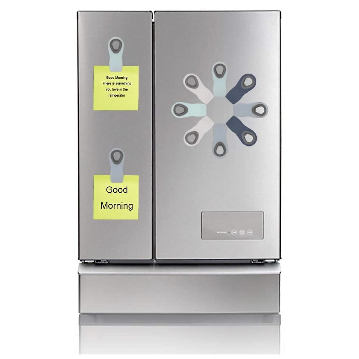 Gourmet Kitchen 10 Piece Bag Clips with Magnet, Food Clips, Chip Clips, Bag Clips for Food Storage with Air Tight Seal Grip, Snack Bags and Food Bags, Air Tight, Shades of Blue and Gray