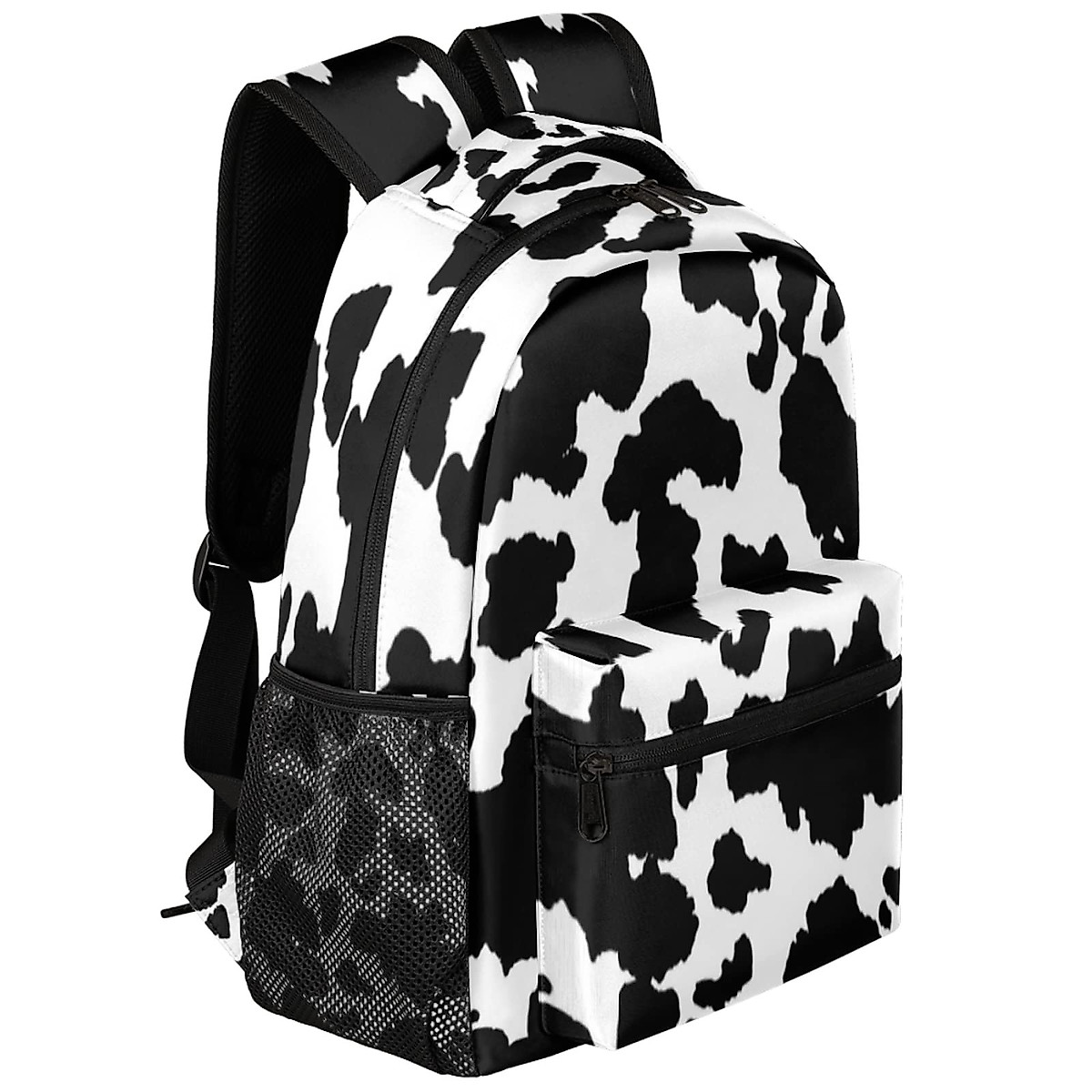 Cow Print Pattern Large Backpack Rucksack Animal Book Bag Travel Hiking School Bag for Adult Boys Girls
