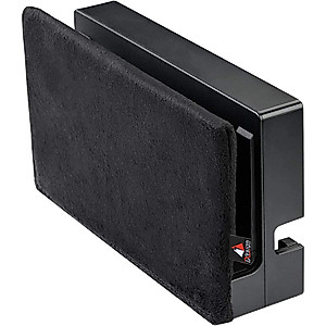 TXEsign Reversible Soft Lining Nintendo Switch Dust Cover Compatible with Nintendo Switch charging dock (Black)