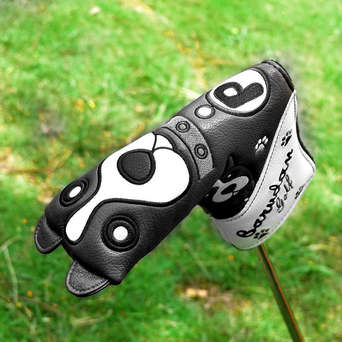 barudan golf Lovely Dog Cartoon Putter Cover Headcover Blade Putters Head Cover with Magnet Magnetic Closure Leather for Scotty Cameron Odyssey Ping Taylor Made Brown Cute Animal