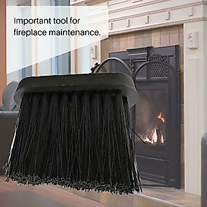2Pcs Hearth Brush Oblong Replacement Spare Head Refill Companion Sets for Fireplace Fire Pit, Wood Burning Stove