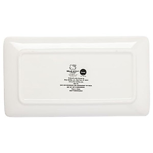 Silver Buffalo Sanrio Hello Kitty Red and White Bow Ceramic Sushi Set with Dipping Sauce Dish and Matching Chopsticks