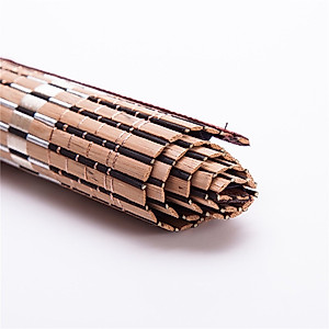 Bamboo Calligraphy Brush Holder Rollup Protection, 8 Compartments Pouch Organizer 36x36cm (14x14") - Large