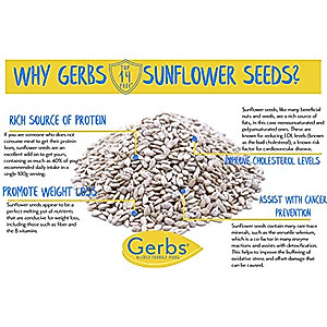 GERBS Raw Sunflower Seed Kernels No Shell 2 lbs., Hulled, Top 14 Allergy Free Foods, Healthy Superfood Snack, Non GMO, No Oils, No Preservatives, Resealable Bag, Gluten & Peanut Free, Vegan, Keto, Kosher