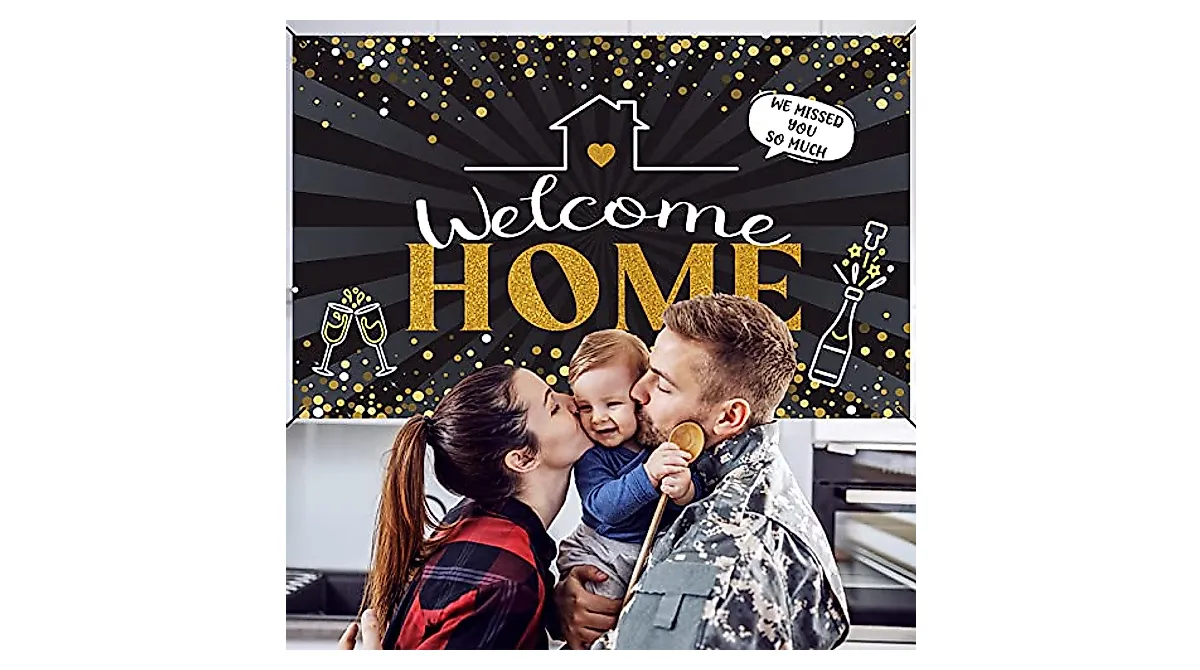 Large Welcome Home Banner & Party Decorations | Durable Fabric