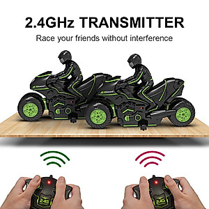 RC Motorcycle Remote Control Motorcycles,High Speed Rc Car Remote Control Car,2.4Ghz 360° Rotating Drift Stunt Car Motorbike for Kids Age 4,5,6,7,8 and Up Year Old