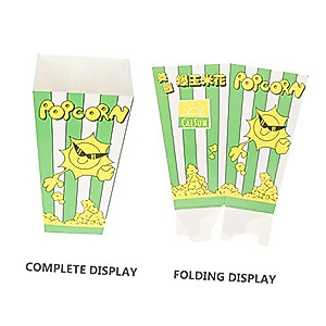 Gogogmee Food Containers Snack Box Container 100pcs Popcorn Boxes Ornament Container Popcorn Cases Popcorn Bucket Food Box Set Snack Paper Snack Container Snack Containers