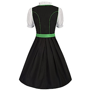 Scarlet Darkness Oktoberfest Outfits October Festival Costume for Women German Dirndl Green L