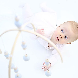 LOOGOOL DIY Baby Mobile Kit Natural Wood Bed Bell Wind Chime Baby Bedroom Ceiling Mobiles Toys Newborn Gift (Star)