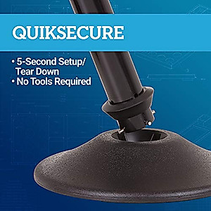 US Weight - U2102EXT Heavy Duty Premium Steel Crowd Control Stanchion with Extended 13-foot Retractable Belt, Black, Two Pack