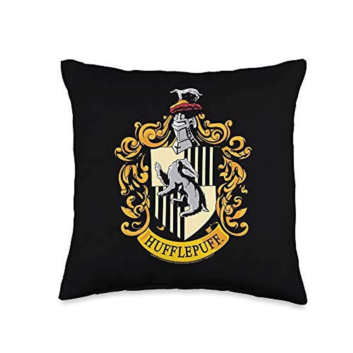 Harry Potter Hufflepuff House Crest Throw Pillow, 16x16, Multicolor