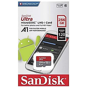 256GB SanDisk Ultra UHS-I Class 10 90mb/s MicroSDXC Memory Card works with Samsung Galaxy S8, S8 Plus, S8 Note, S7, S7 Edge, Cell Phones with Everything but Stromboli Memory Card Reader