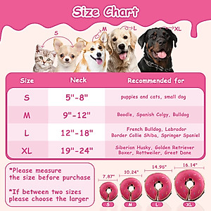 Dog Cone Collar,Soft Cone Collar for Dogs After Surgery for Large Medium Small Dogs,Pet Inflatable Collar Protective Recovery Donut Collar Alternative E Collar Does not Block Vision XL(Neck:19"-24")