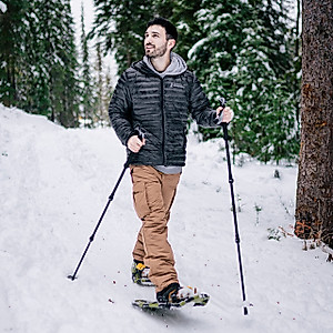 Retrospec Drifter Snowshoe for Men & Women - Aluminum Frames & a Double-Rachet Binding System - Lightweight All Terrain Snow Shoes with Heel Lifters & Pivot System - 21" Olive