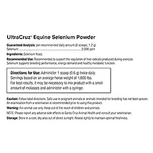 UltraCruz - sc-363248 Equine Selenium Yeast Supplement for Horses, 1 lb, Powder (226 Day Supply)