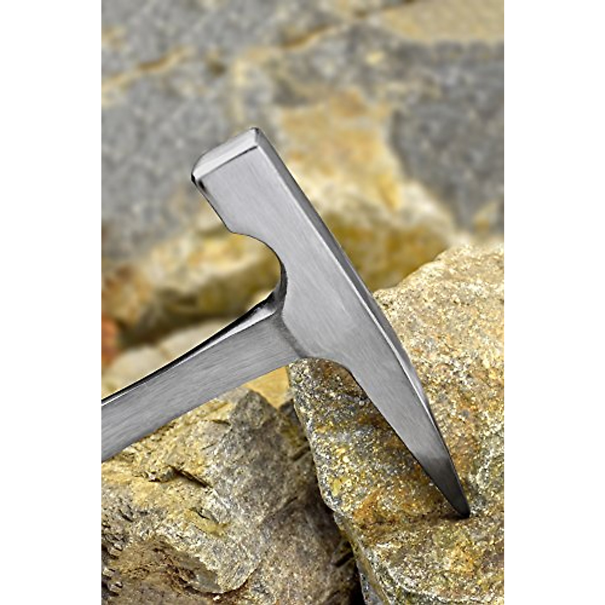 SE 22-ounce Rock Pick Hammer with Pointed Tip, 11-inch All Steel Geologist Hammer, Drop Forged Masonry Hammer with Comfortable Grip for Mining, 2lbs
