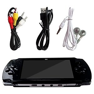 Black Handheld Game Console 4.3 inch Retro Handheld Games Consoles, Support Game Format GBA, NES ,SFC,MD(BIN),GB,GBC,FC,CPS1,CPS2,NEOGEO,SMS(GBA),GG(GBA)