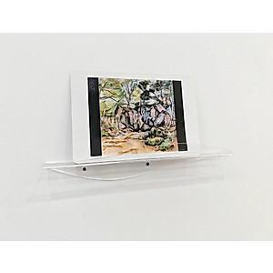 12'' Transparent Acrylic Wall Bookshelf Display Stand, Wall Mounted Storage Rack, Character Statue Picture Display Stand, Photo Frame Storage Rack, Wall Mounted Bookshelf, Cosmetics Display Cabinet