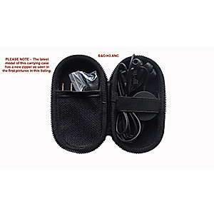 DNPRO-ANC Carrying case Compatible with Bose QuietComfort 20 (QC20/QC20i), Bose SoundSport in-Ear, Bose SoundSport Wireless, B&O H3 ANC, Sennheiser CX700 and Many Other Earphones (PU Leather Black)