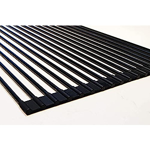 Generic Roll Up Drying Rack Black Multipurpose, 20.4x13.1 Inches, Silicone Coated Solid Stainless Rods, Dish Racks, Sink Cover for Counter Space, Small Kitchen, RV, and Apartment Must Haves
