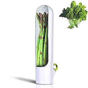plplaaoo Herb saver pod, Herb Storage Container clear windowed,good watertight integrity,Fits in all standard refrigerator doors for Cilantro Mint Parsley Asparagus
