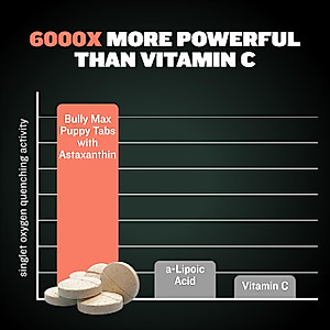 Bully Max 2-in-1 Puppy Vitamins - 30 Chewable Tablets for Development and Growth of Puppies - Dog Treats, Vitamin & Supplements for Small Dogs & Large Breed Growing Pups - Can Be Used as Food Topper