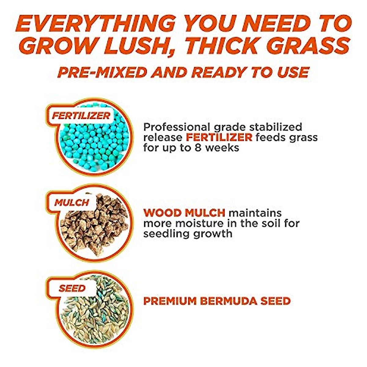 Pennington One Step Complete Bermudagrass Bare Spot Grass Seed, 5 Pounds, White